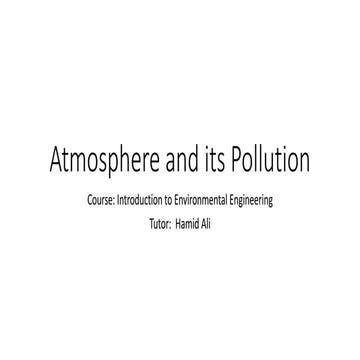 Air pollution | PPTX