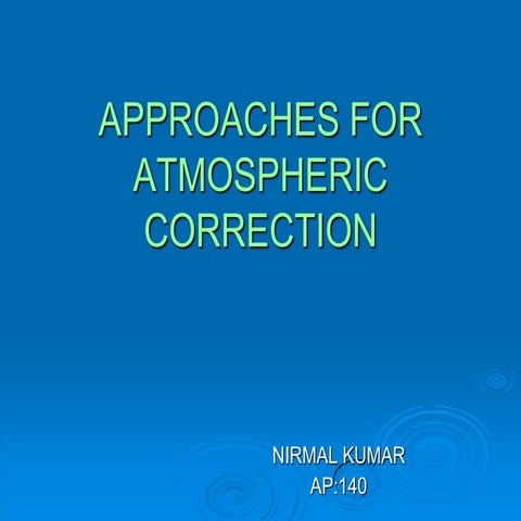 Atmospheric Correction Pptx Photo Editing Software Computer