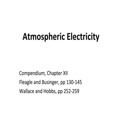 Atmospheric electricity | PPT