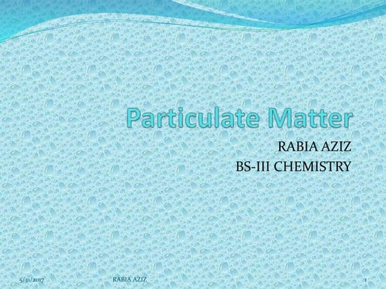 Particulate matter | PPTX