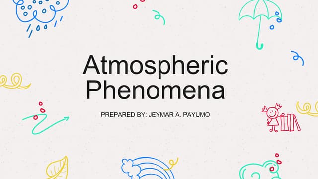 Common atmospheric phenomena | PPTX
