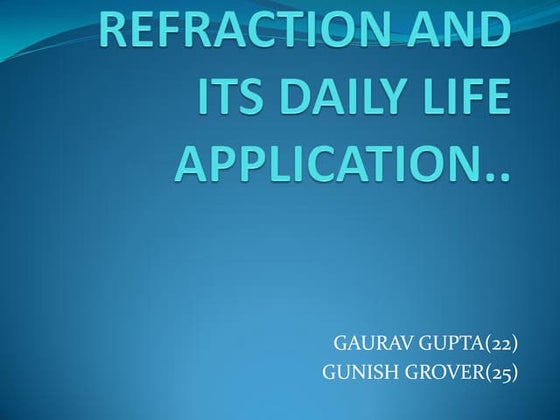 atmospheric refraction | PPTX