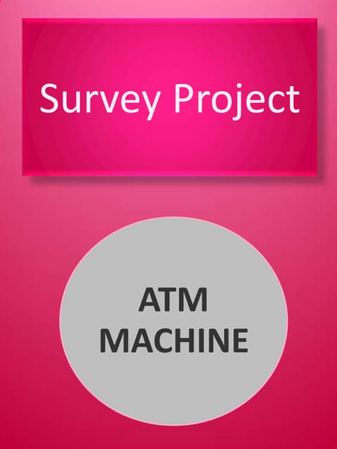 ATM Machine Presentation | PPTX