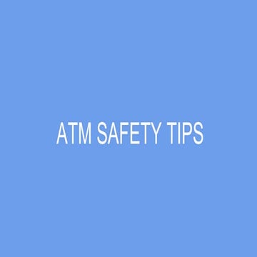 ATM Safety Tips | PPT