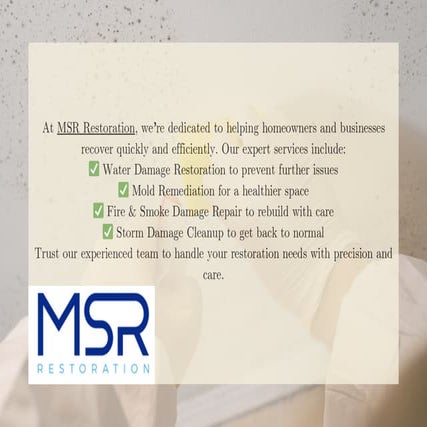 Mold Restoration Services - MSR Restoration | PPT