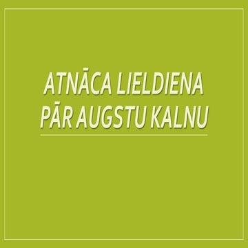 Atnaca lieldiena | PPTX