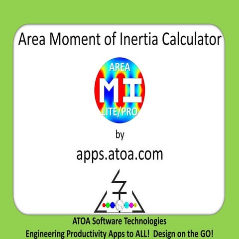 Atoa area moment of inertia Calculator App | PDF