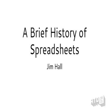 History of Spreadsheets | PDF