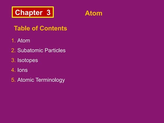 Atomic Structure- Lesson for Grade 7 students | PPTX | Chemistry | Science