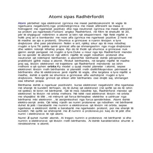 Struktura e atomit dhe bërthama e tij | PPT