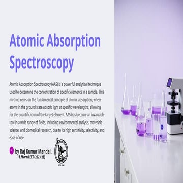 Interference In Atomic Absorption Spectroscopy. | PPTX