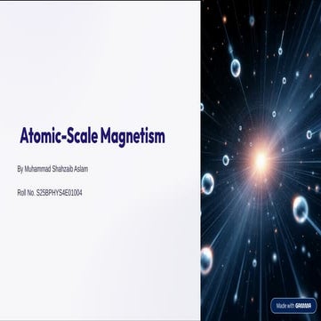 Atomic-Scale-Magnetism microscopic structure | PDF