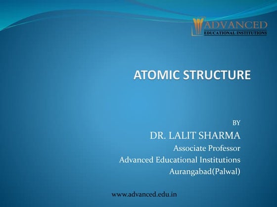Atomic physics | PPTX | Chemistry | Science