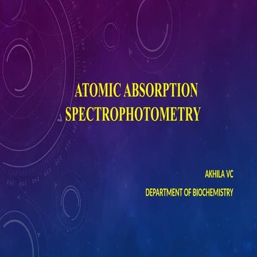 ATOMIC ABSORPTION.with principle, working,parts | PPTX