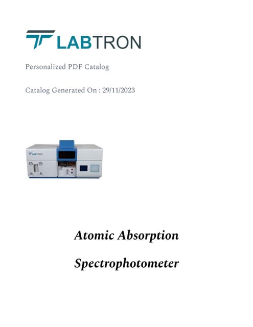 Nano-Spectrophotometer | PDF