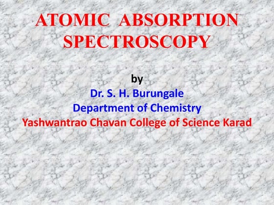 atomic absorption spectroscopy | PPT
