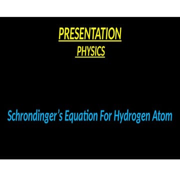Atomic and Molecular physics pp p TTT B | PPTX