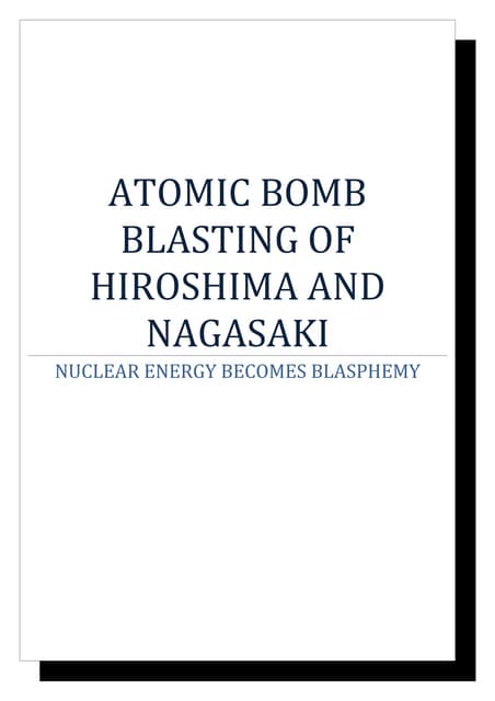 Atomic Bombing Of Hiroshima & Nagasaki | PPS