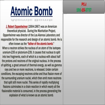 J. Robert Oppenheimer | PPT