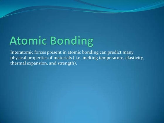 Engineering material presentation of bonds.pptx