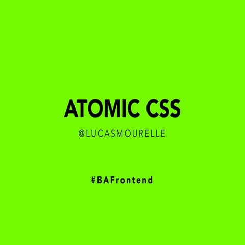 Atomic CSS - Lucas Mourelle | PDF