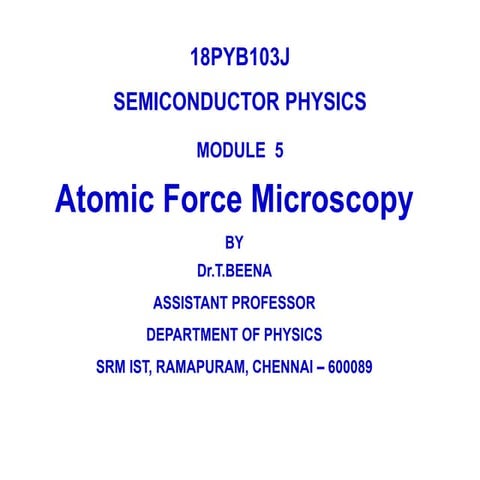 Atomic force microscopy | PPT