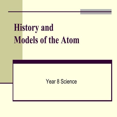Atomic History and Models for KS3 Science | PPT