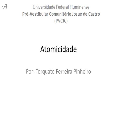 Atomicidade | PPTX