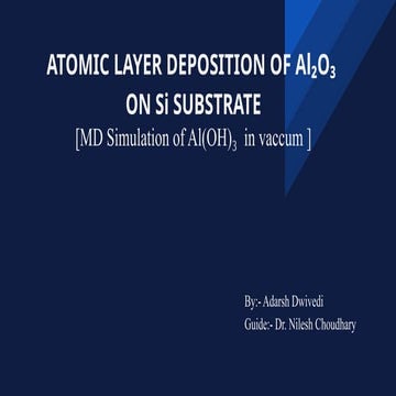 ATOMIC LAYER DEPOSITION OF Al₂O₃ ON Si SUBSTRATE | PPT
