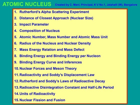 Classification Of Nuclei And Properties Of Nucleus Ppt