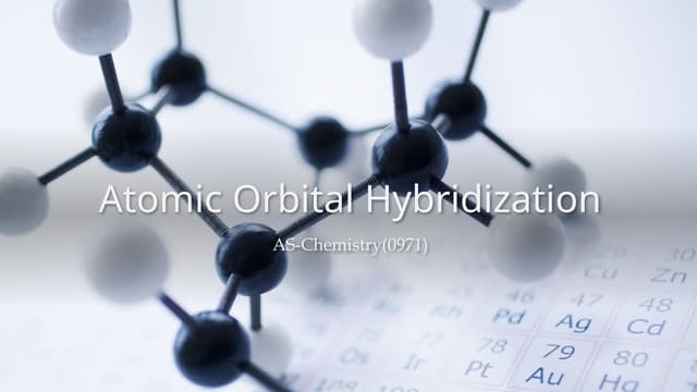 HYBRIDISATION : Derivation Of Wave Function For The Following Orbital ...