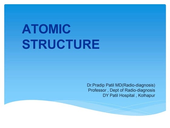 Basic Atomic structure | PPTX