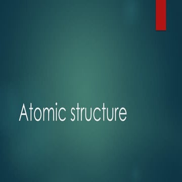 Atomic structure chemistry - Bohr model, modern periodic table | PPT