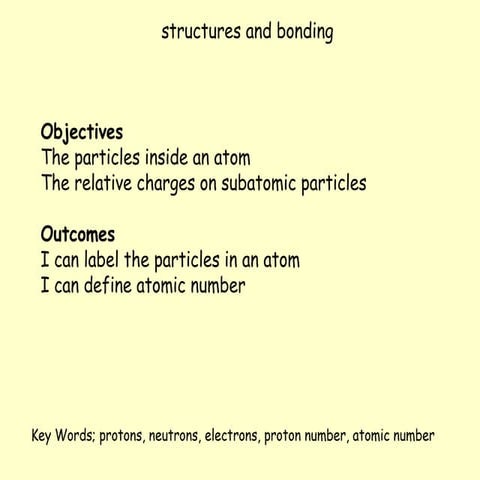 atomic structure fisics for year 9 class | PPT