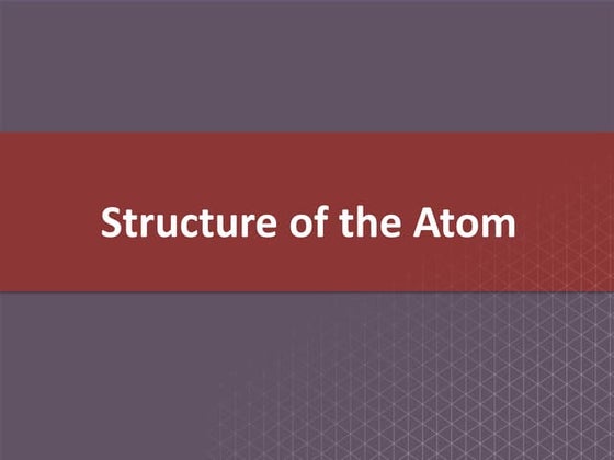 Grade 8 Chemistry Structure of Matter : Atoms, Molecules and Ions ...