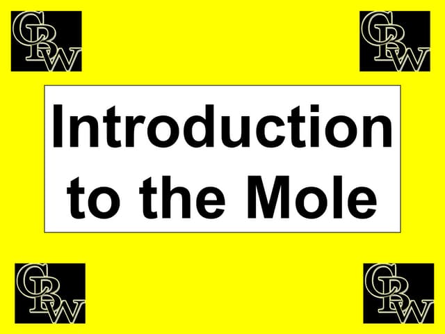 The mole (chemistry) | PPTX