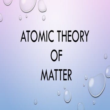 Atomic Theory Pptx Third Quarter Lesson Pptx