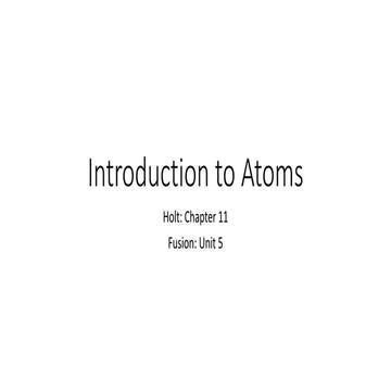 Introduction to atomic theory ppt | PPTX