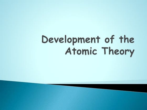 The development of the atomic structure | PPTX | Chemistry | Science