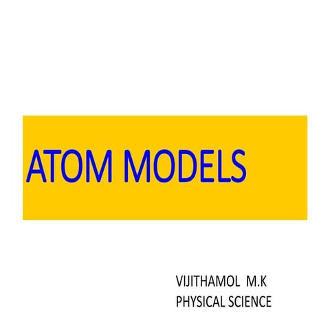 Atom models | PPT
