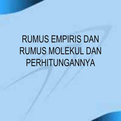 Atom, molekul dan rumus kimia | PPTX