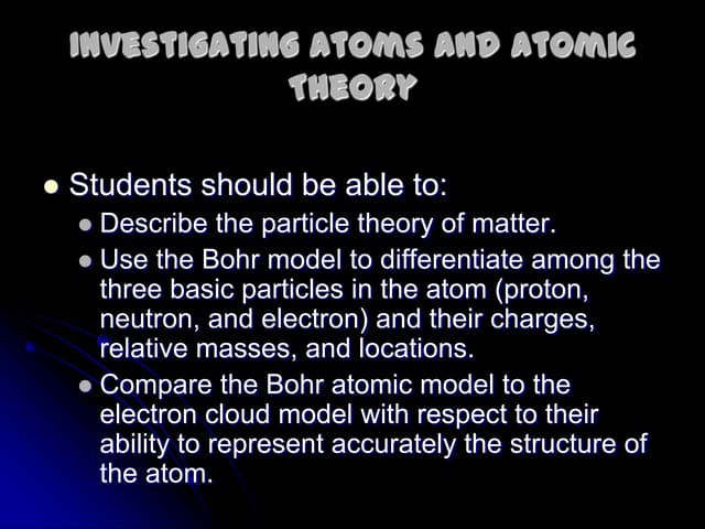 atomic theories and models | PPT