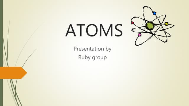 Atomic structure | PPTX