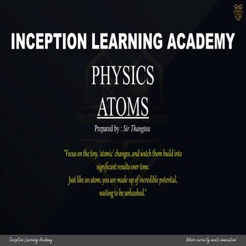 ATOMS class 12 physics ppt part1 numerical problems | PPT