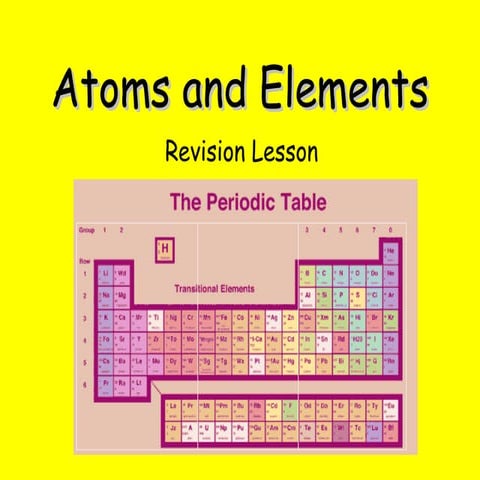 Atoms and elements revision lesson | PPT