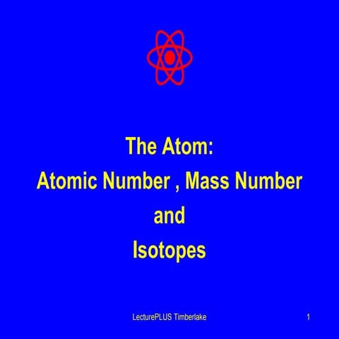 Atoms and isotopes | PPT