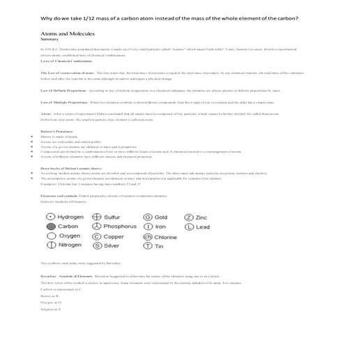 Atoms and molecules | PDF