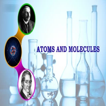 ATOMS AND MOLECULES.pptxATOMS AND MOLECULES.pptx