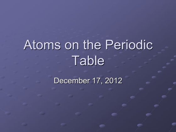 Subatomic Particles and Isotopes | PPTX