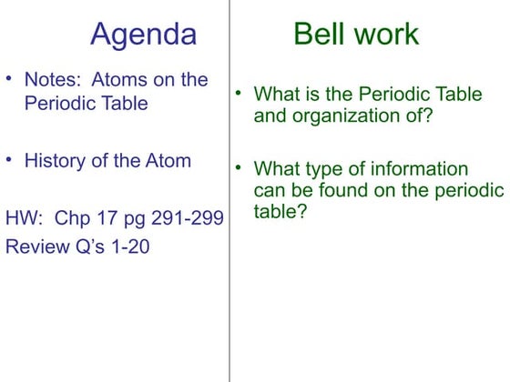 Power Notes Atomic Structure Day 3 | PPT